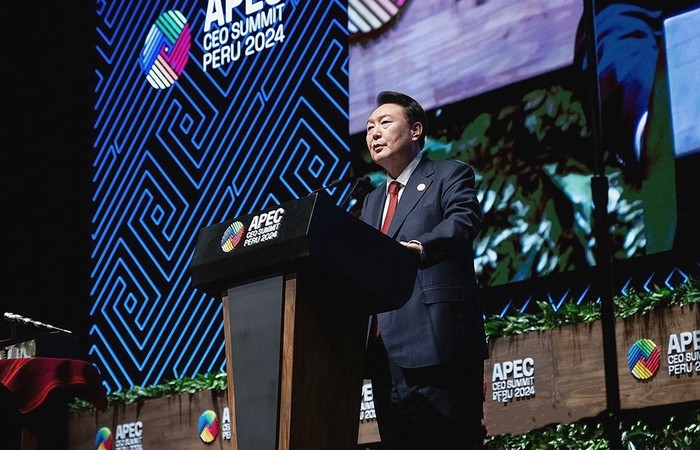 尹대통령, ′APEC AI 표준 포럼′ 창설 제안…＂공통의 표준과 인증체계 구축해야＂